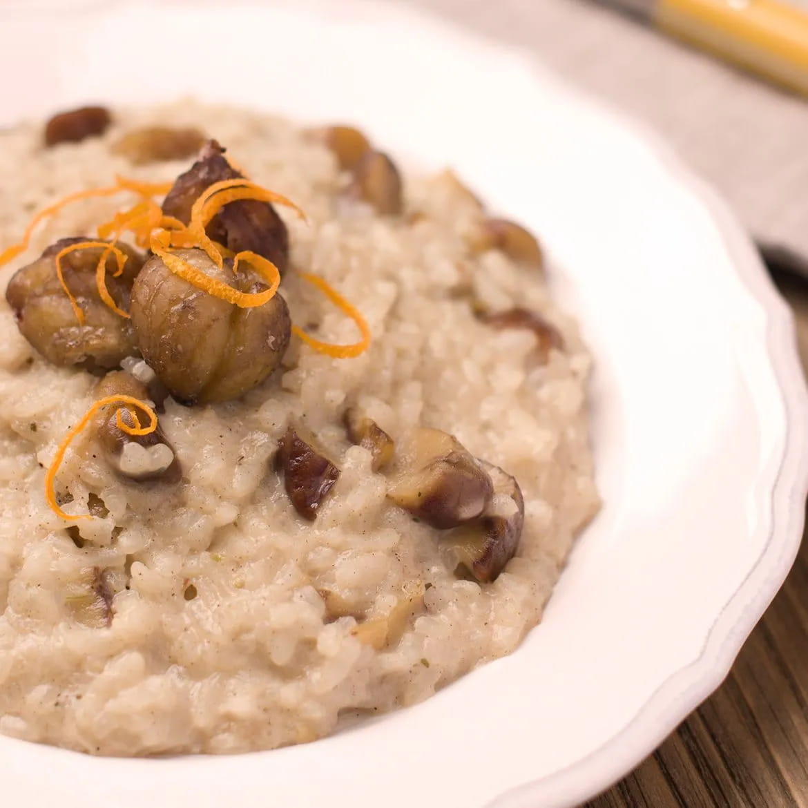 Chestnut and Sausage Risotto | The recipes of AIA