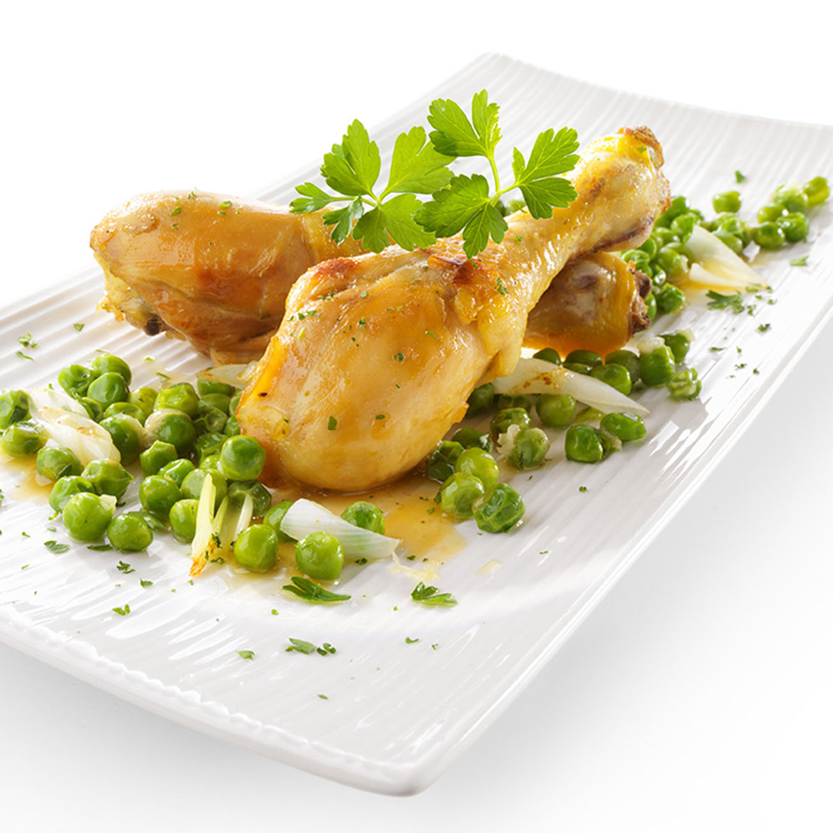 Cosce di pollo con pisellini | AIA Food